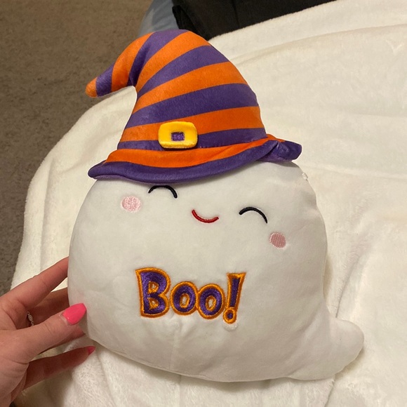 Other | Squishmallow 8 Felize Boo Ghost With Striped Hat | Poshmark